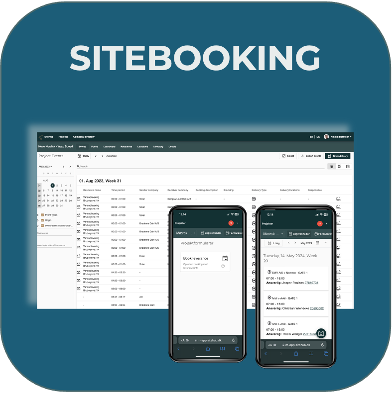 SiteHub – Byggeplads Data Logistik og Drift